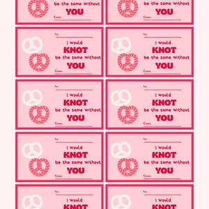 Valentine’s Gift Tags Printable | “I Would Knot Be the Same Without You ...