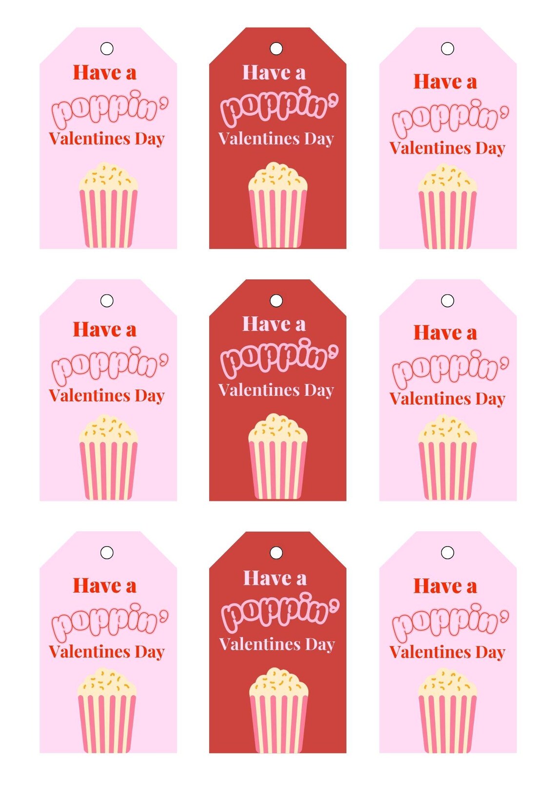 Have a Poppin’ Valentine Gift Tags | Popcorn Valentine Printable | Kids ...