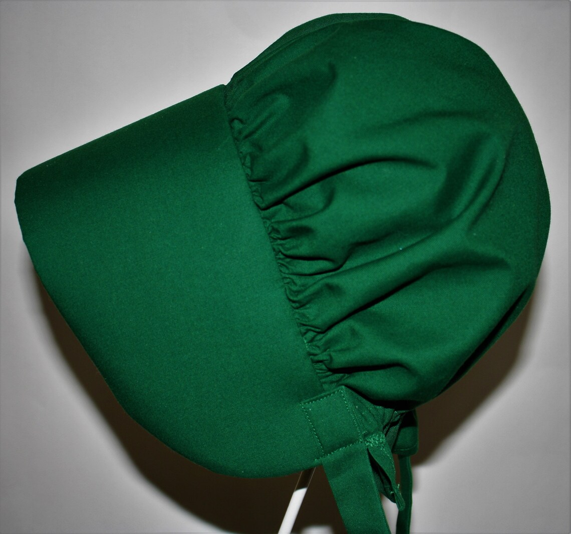 Dark Green Bonnet/sun Hat - Etsy
