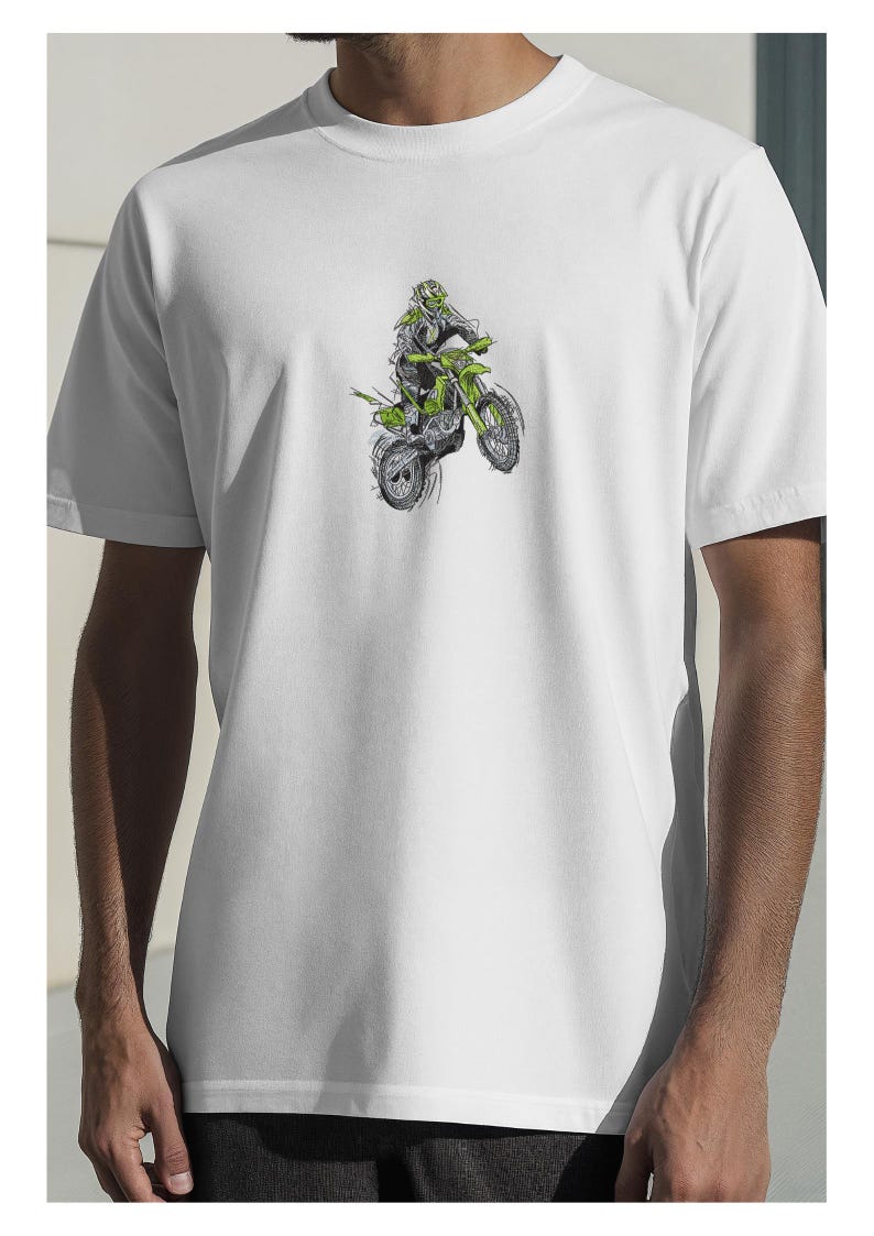 Dirt Bike Embroidery Design, Motocross Sketch Digital File, Extreme ...