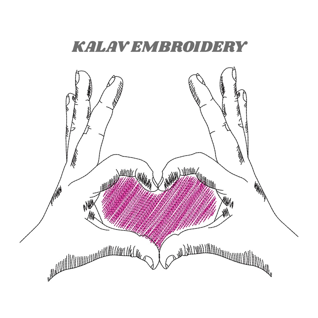 Heart Hands Machine Embroidery Design , Valentine's Day Embroidery - Etsy
