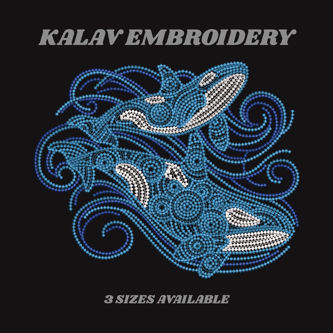 Orca Whale Embroidery Design: Ocean Tribal Art (digital Download) - Etsy