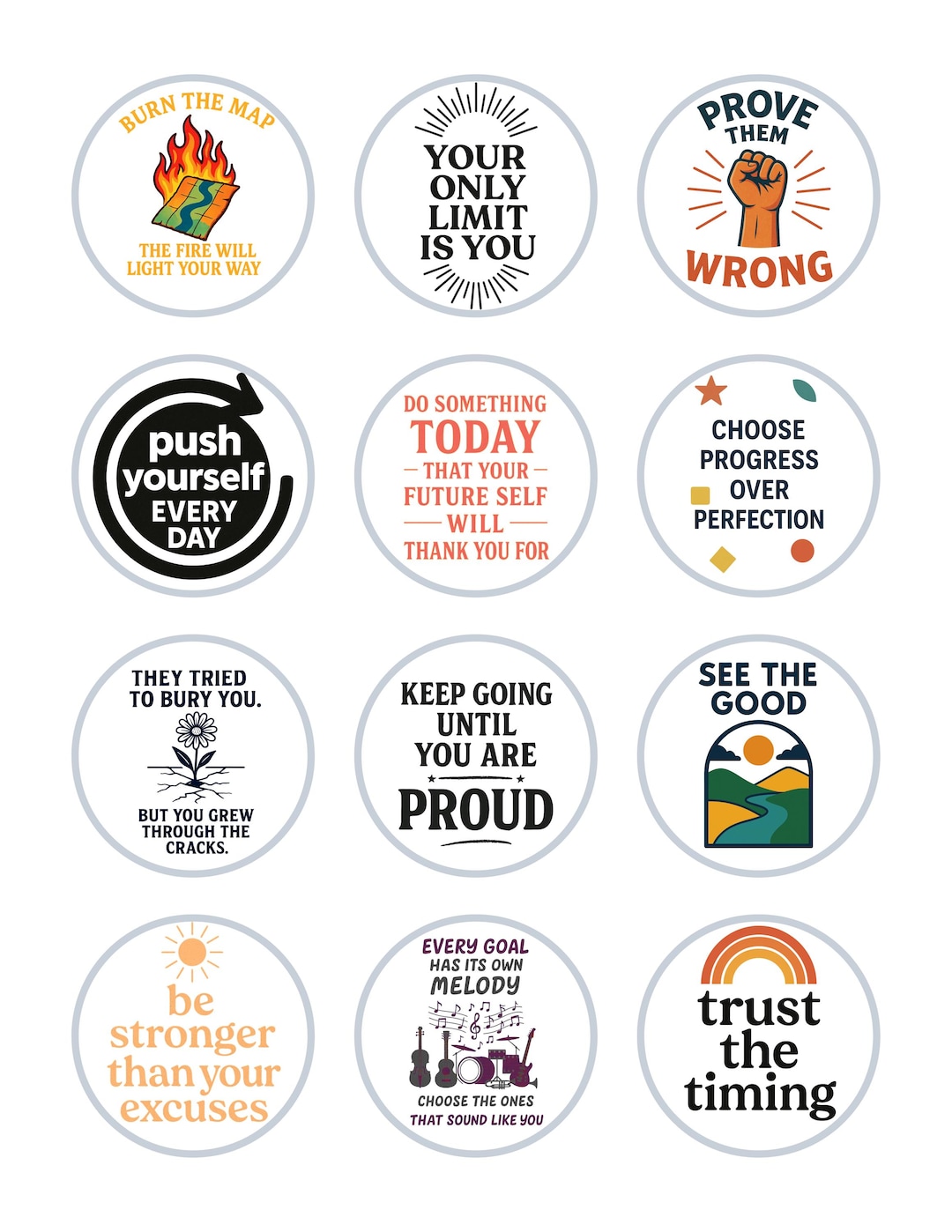 Motivational Quote Stickers Pack | Inspirational Digital Stickers ...
