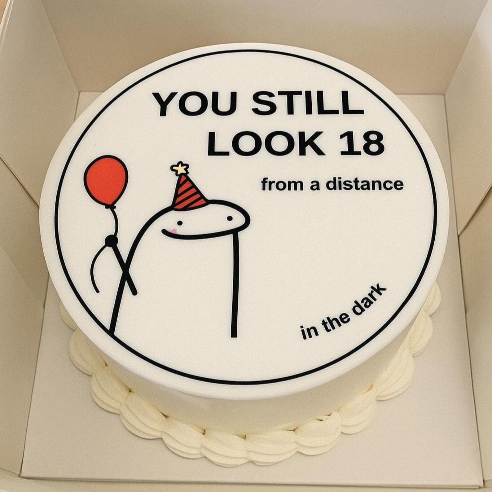 Funny Birthday Cake Topper – "you Still Look 18" Humorous Design ...