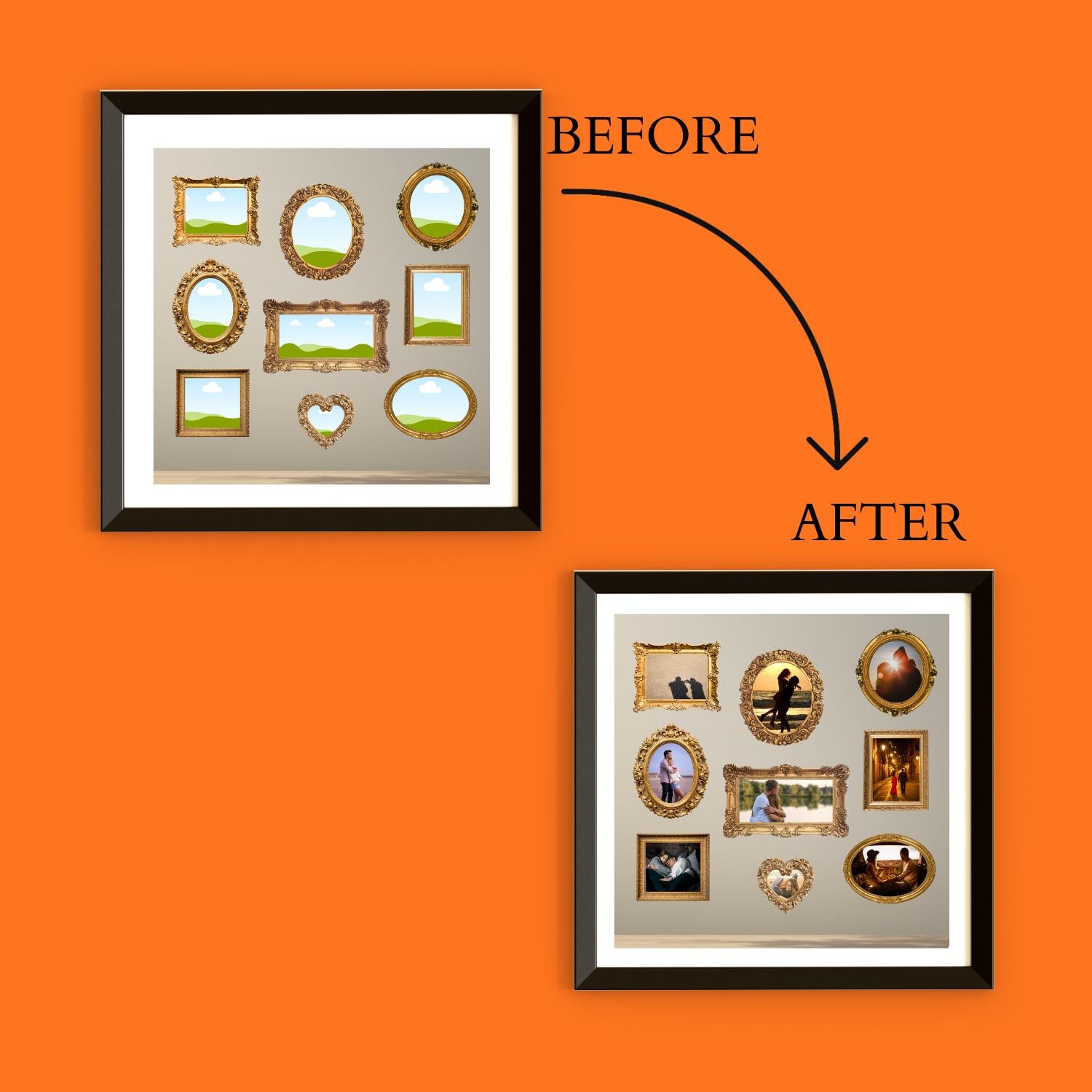 Museum of Us Miniature Photo Template | DIY Anniversary Gift (canva ...