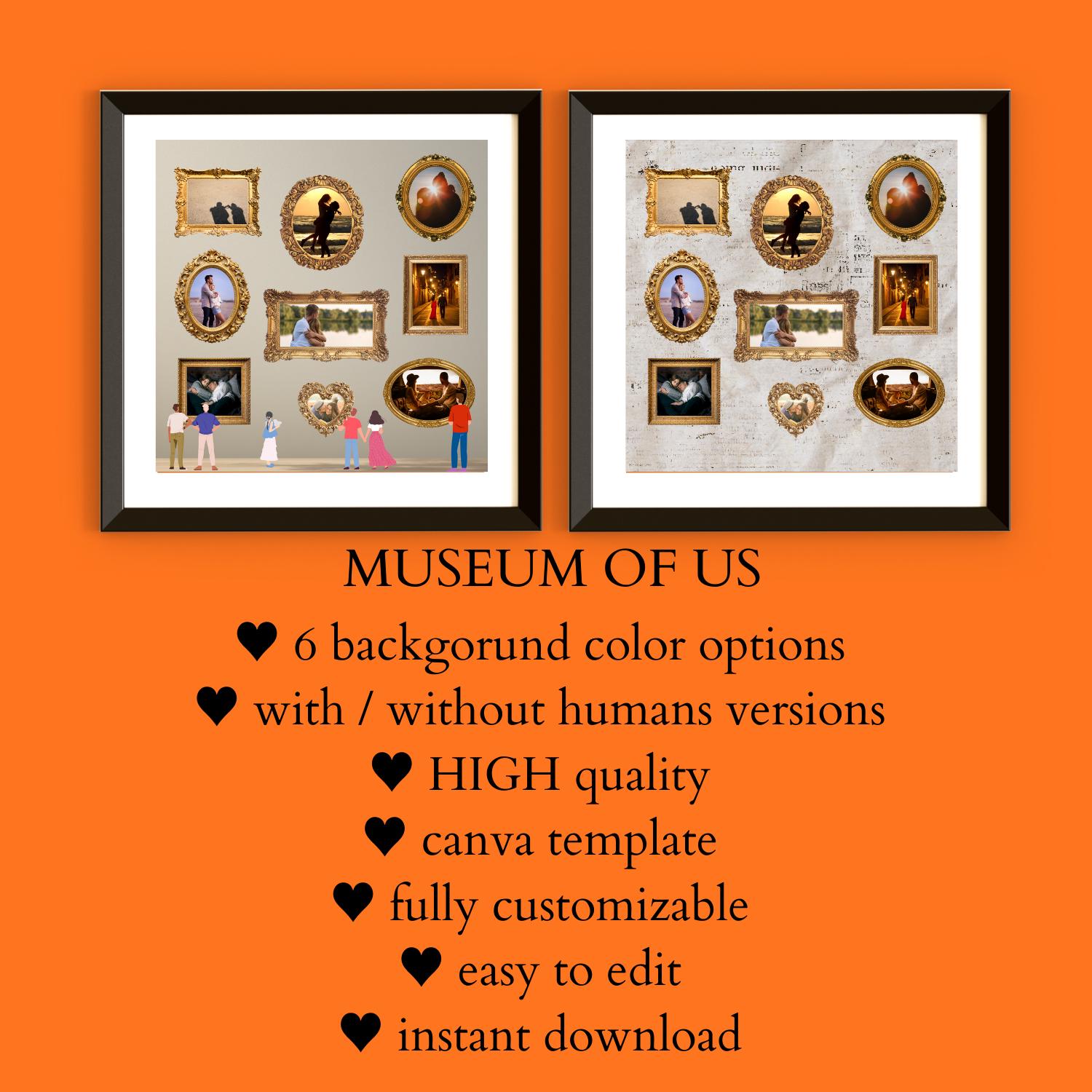 Museum of Us Miniature Photo Template | DIY Anniversary Gift (canva ...