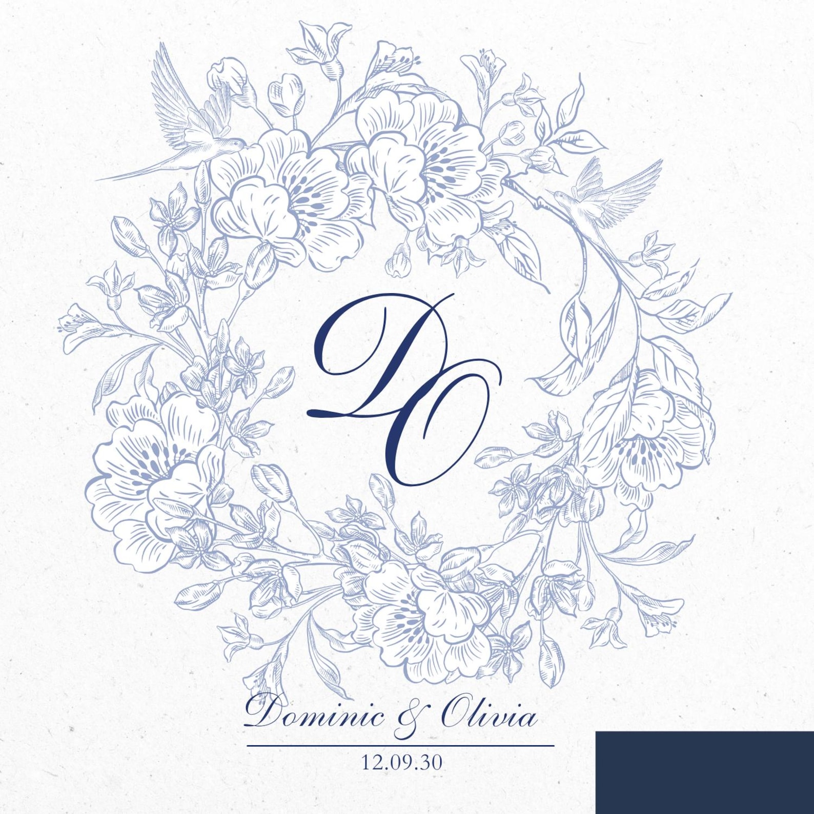 Custom Floral Monogram Crest Logo | Personalized Wedding Design ...
