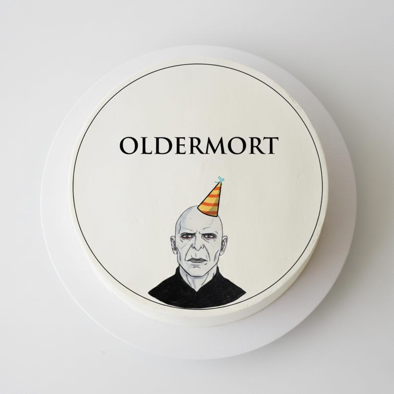 Oldermort Cake Topper | Funny Wizard Birthday Party Decoration - Etsy