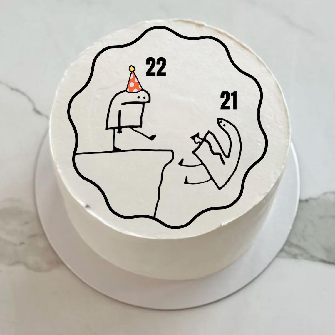 Funny Meme Birthday Cake Topper, Customizable Age (digital Printable ...
