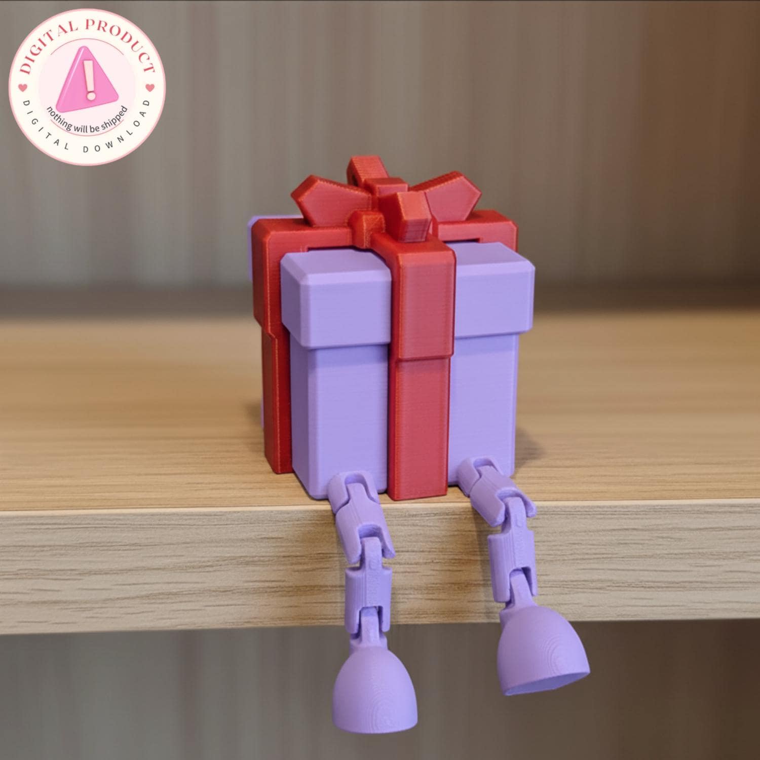 Christmas Articulated Gift Box STL File | Holiday Fidget Toy (digital ...