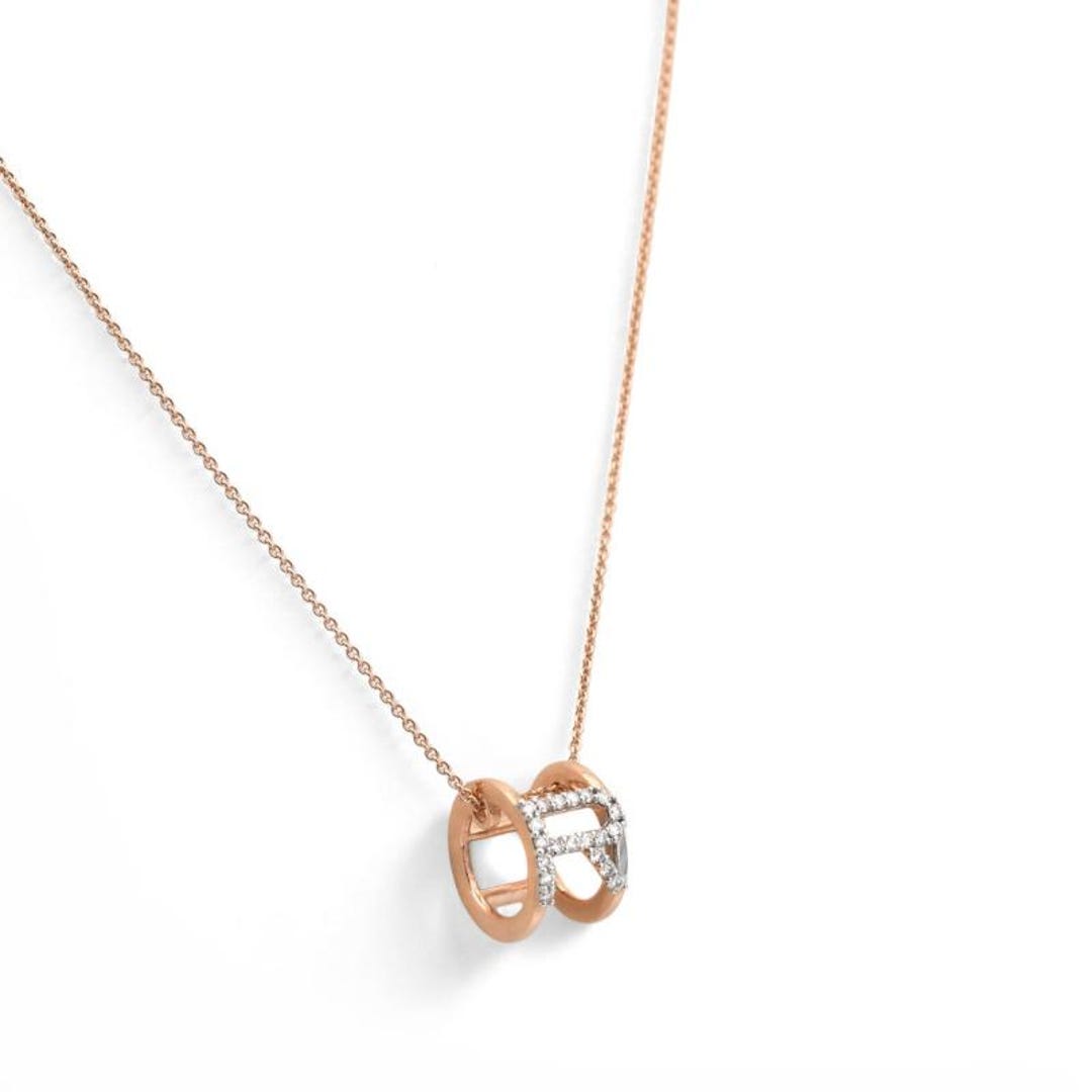 CAPECE GIOIELLIERI Necklace 14k Solid Gold , Anniversary Necklace for ...