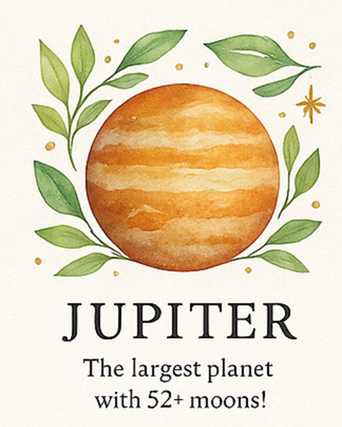 Solar System Watercolor Planet Prints – 9 Planet Poster Set – Science ...