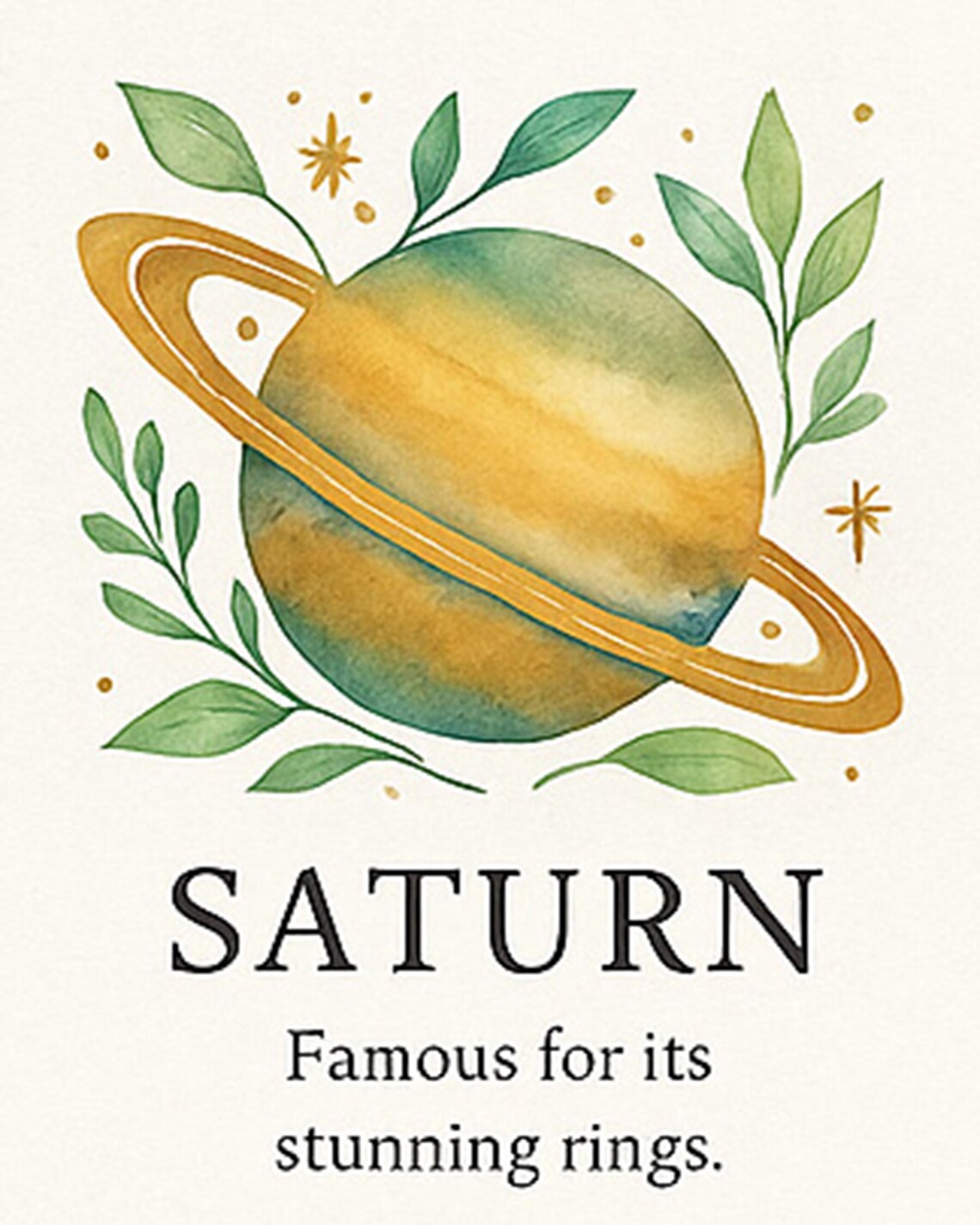 Solar System Watercolor Planet Prints – 9 Planet Poster Set – Science ...