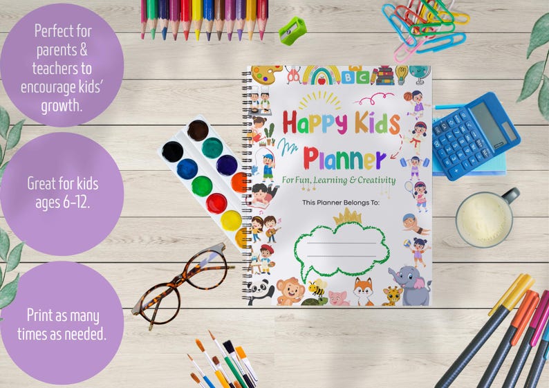 Printable Kids Planner | Digital Daily Planner for Children | Goodnotes ...