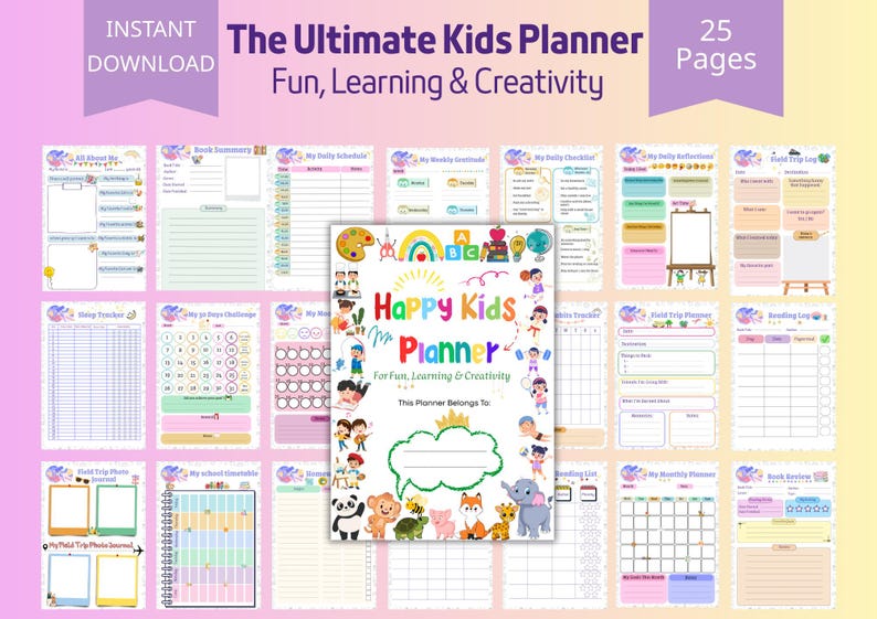 Printable Kids Planner | Digital Daily Planner for Children | Goodnotes ...