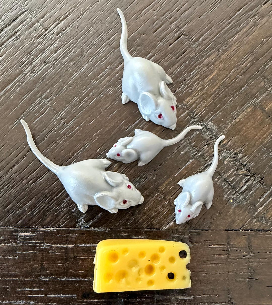 Vintage Miniature Grey Mice & Swiss Cheese Set- Marked West Germany - Etsy