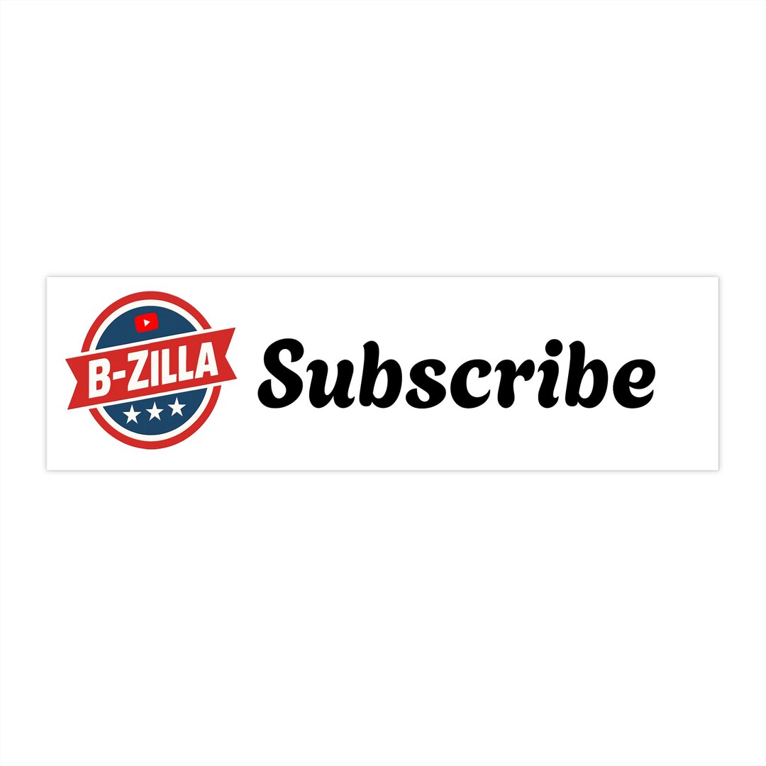 Bzilla Subscribe Bumper Sticker, Creative Car Decal - Etsy