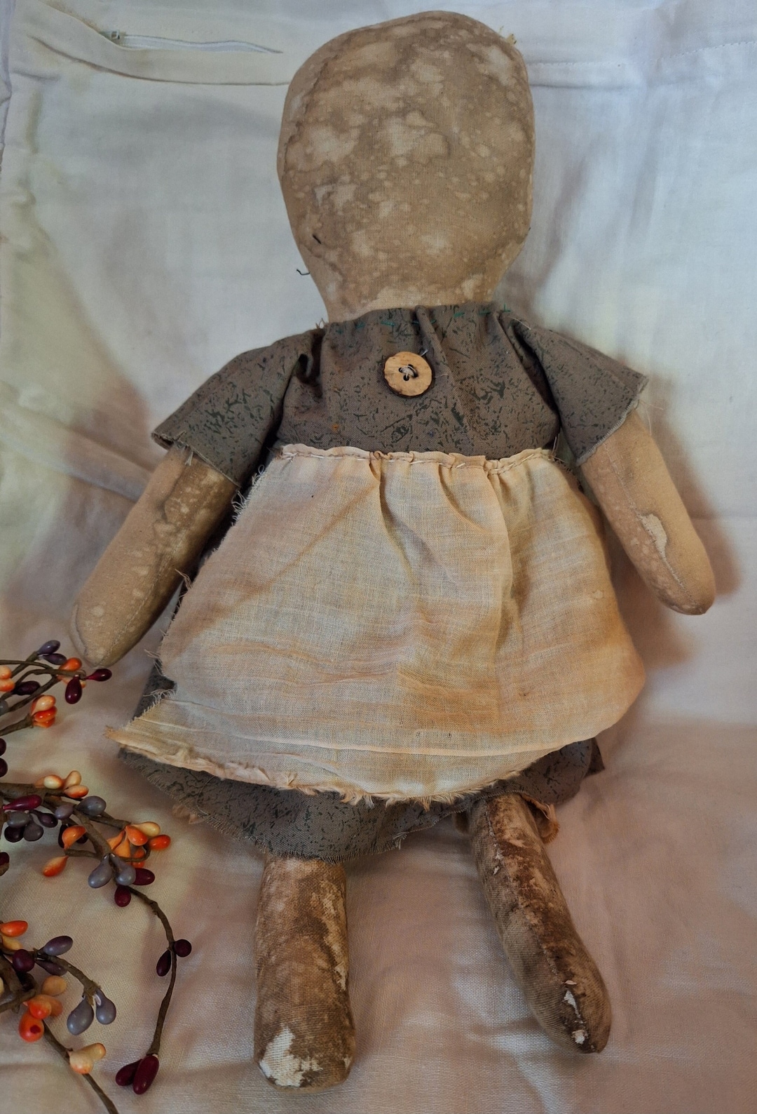 Extreme Grungy Faceless Doll, Primitive, Folk Art, Collectible Doll ...