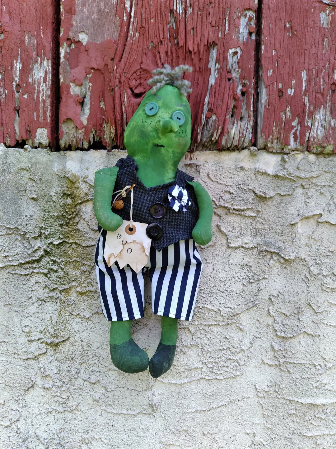 Marvin Monster Halloween Cloth Doll Art Doll Collectible - Etsy