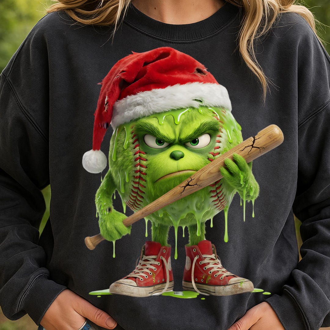 Grinch Baseball Monster PNG – Funny Christmas Art (digital Download) - Etsy