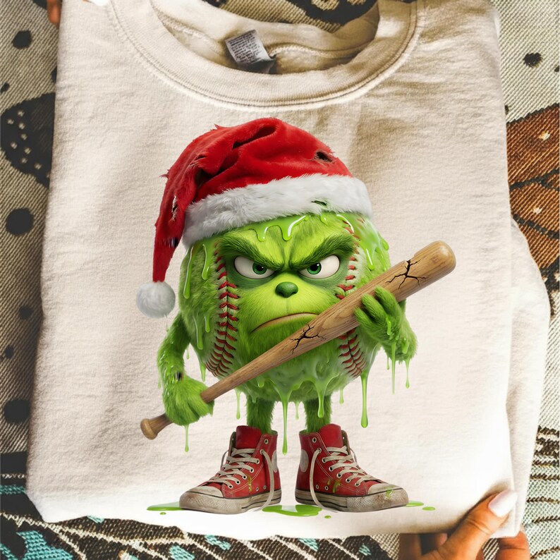 Grinch Baseball Monster PNG – Funny Christmas Art (digital Download) - Etsy