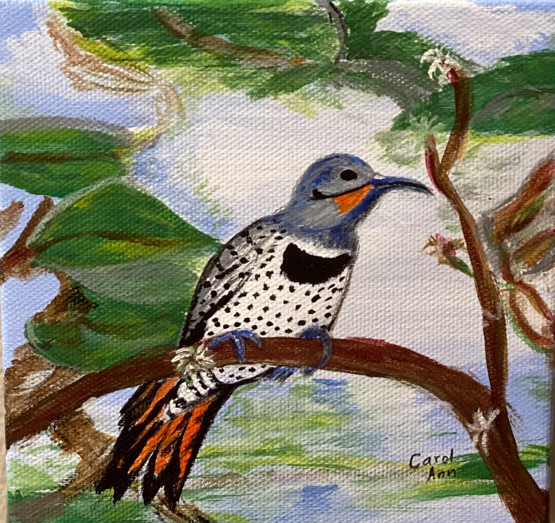 Flicker, Acrylic Painting, 6 X 6 Inch - Etsy
