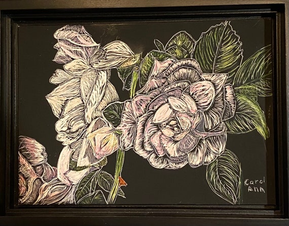 Scratch Art Roses