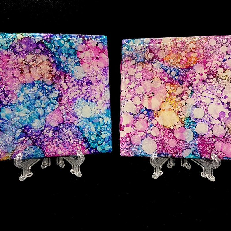 Alcohol Ink Tiles - Etsy
