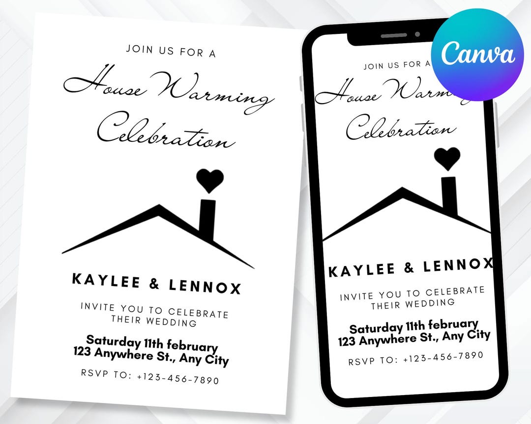 Editable House Warming Invitation, House Warming Party, Modern ...