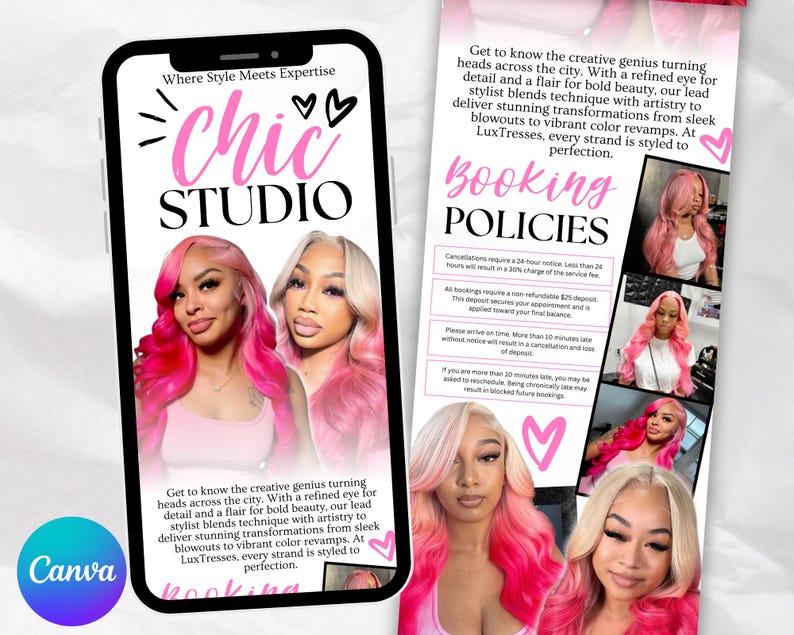 Acuity Scheduling Template Hair Stylist Website Acuity Booking Site ...