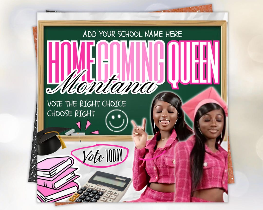 Homecoming Flyer Template | DIY HOCO Flyer | Homecoming Queen & King ...