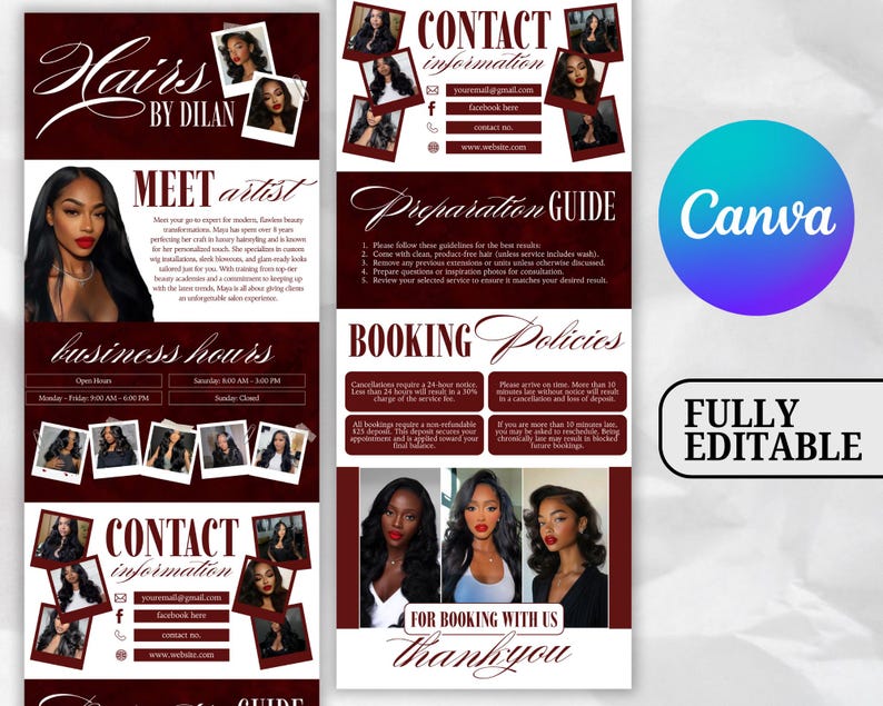 Acuity Scheduling Template Hair Stylist Website Acuity Booking Site ...