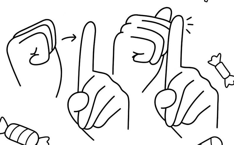 ASL Halloween Coloring Page | Trick or Treat Sign Language Printable ...