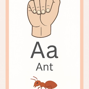 ASL Alphabet Flashcard (digital Download) |printable American Sign ...