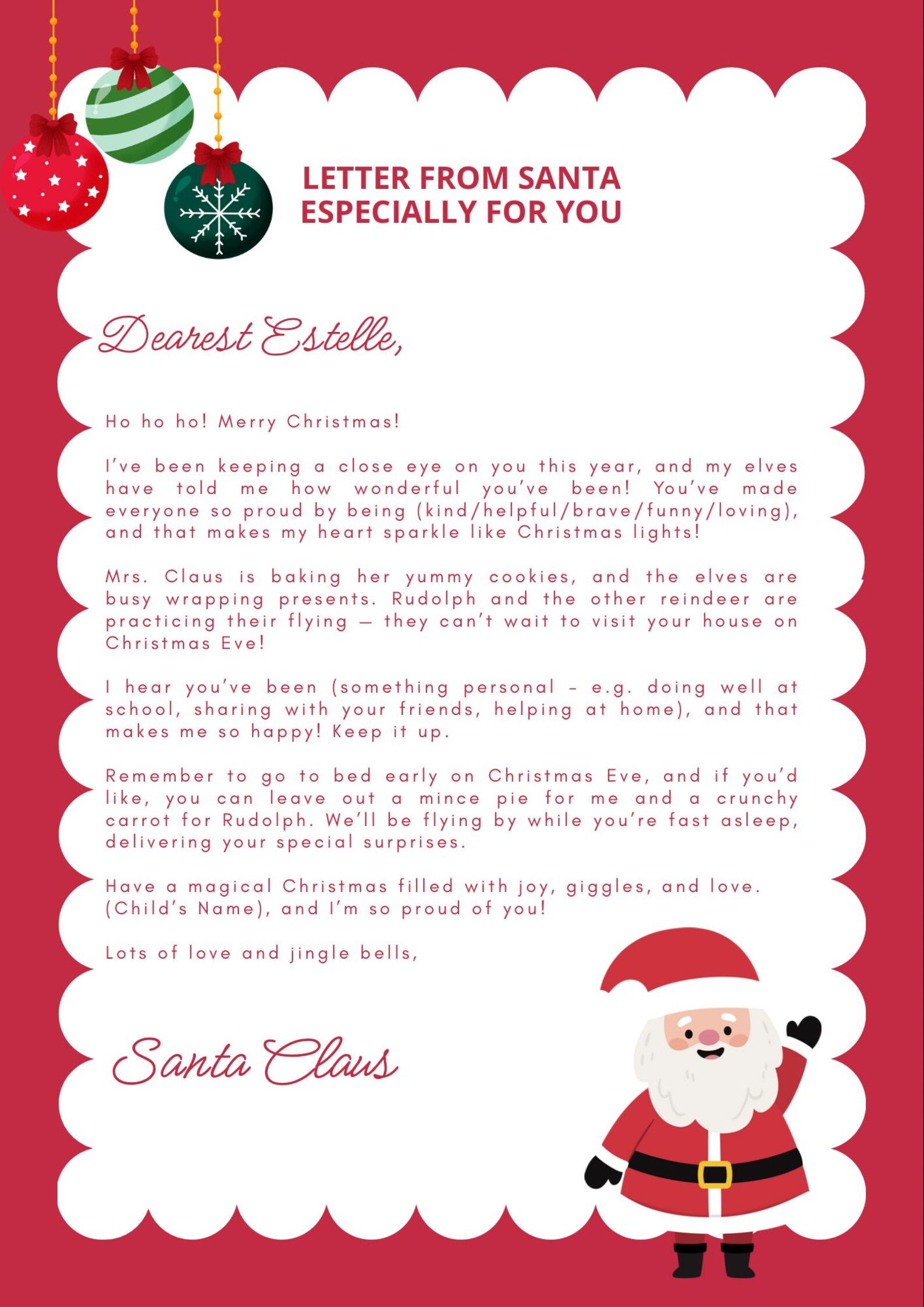 Christmas Digital Prints – Letters From Santa, Wish Lists & Party ...