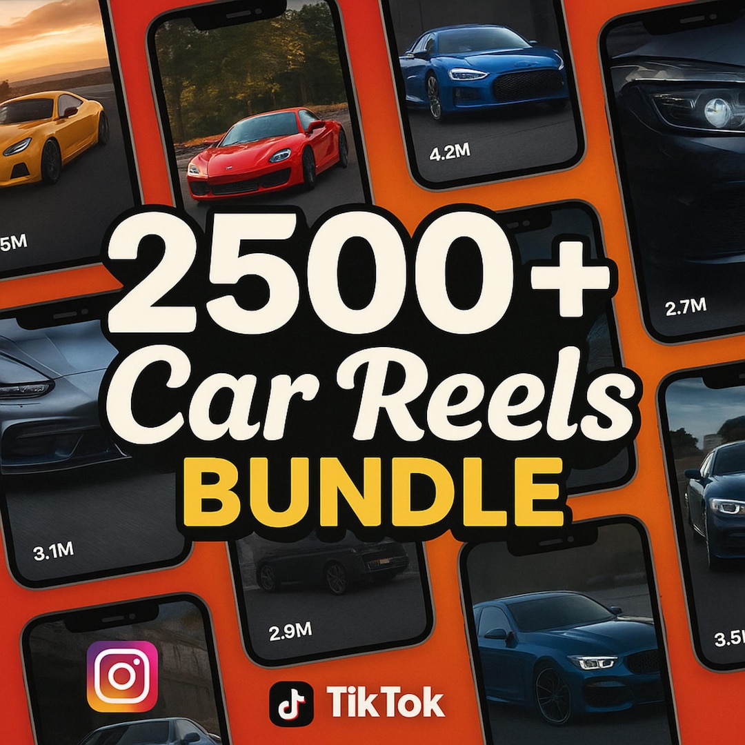 2500+ Car Reels Bundle Viral Automotive Video Templates Digital ...