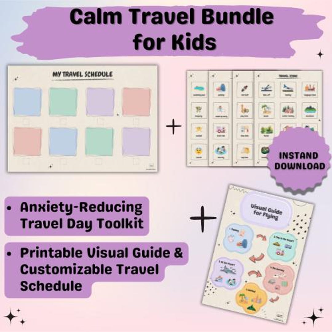 Personalized Flight Visual Schedule Bundle for Toddlers: My Travel ...