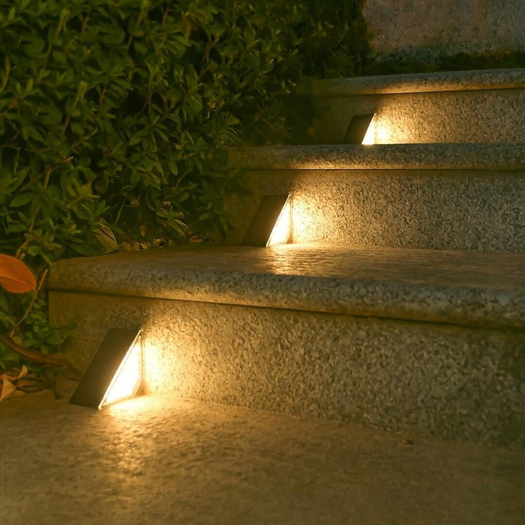 Solar LED Step Lights – Waterproof Outdoor Stair Lighting, Set of 8 - Etsy