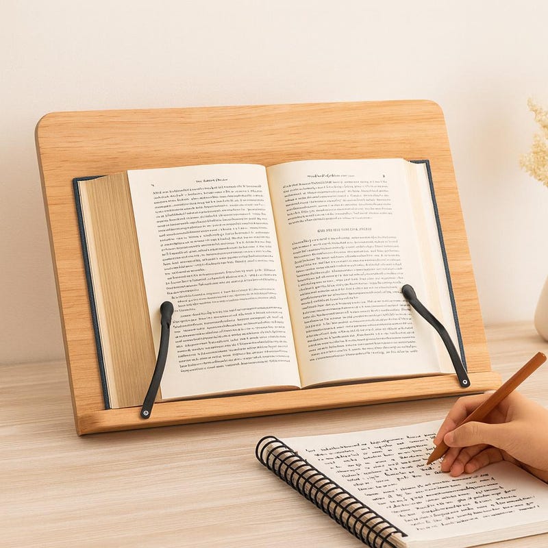 Wooden Book Stand - Etsy