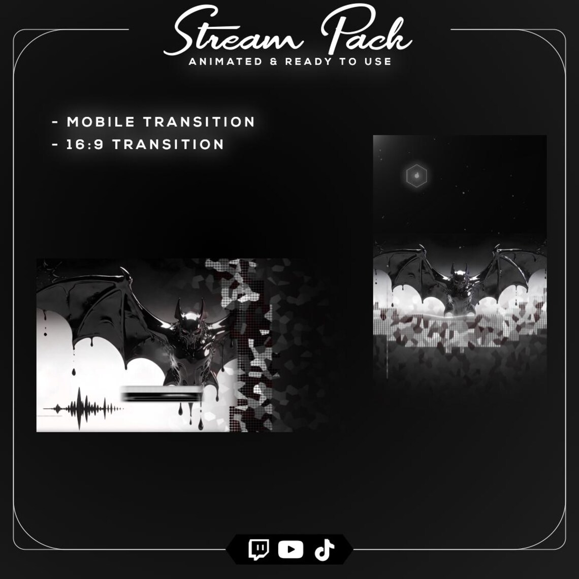 Dark Demon Stream Overlay Bundle | Horror Twitch Overlay Pack ...