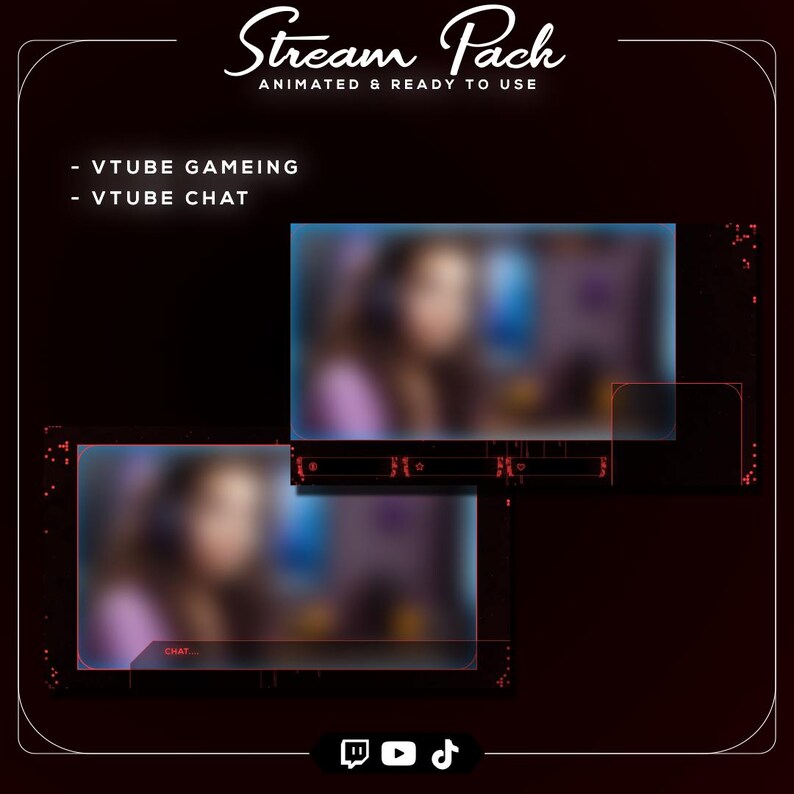 Animated Red Gothic Christmas Twitch Overlay | Bleeding Liquid Xmas ...