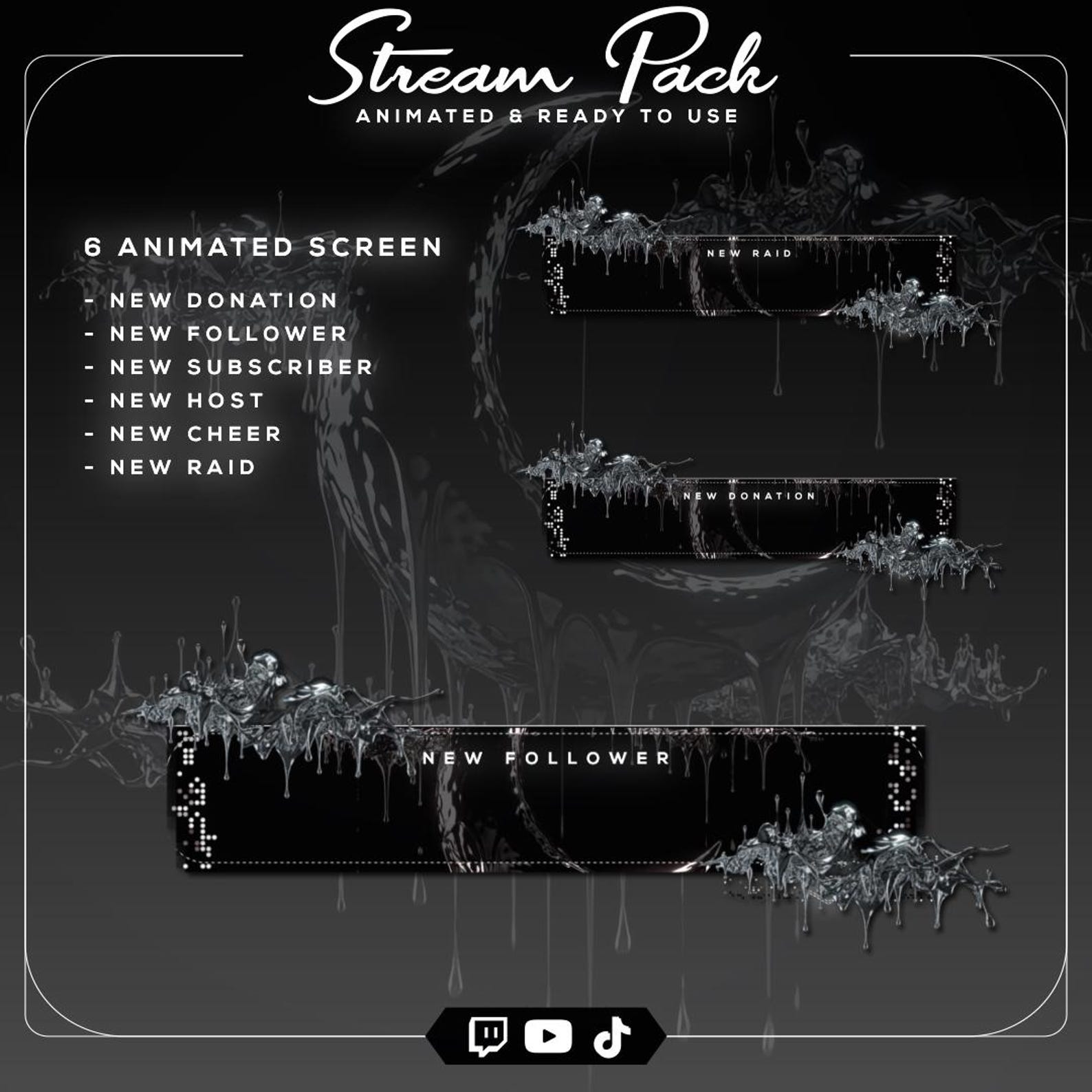 Kawaii Twitch Overlay Bundle 2025 | Animated Pastel Anime Vtuber Pack ...