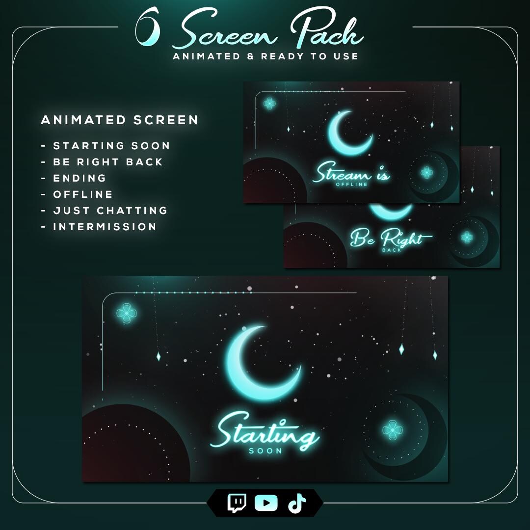 Purple Stream Screens Pack | Starting Soon BRB Ending Offline Screens ...