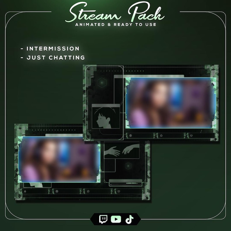 Kawaii Magical Girl Stream Overlay Bundle | Pastel Anime Twitch Pack ...