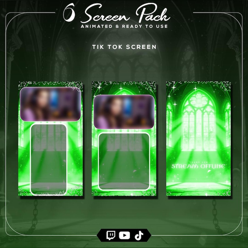 6 Animated Mobile Stream Screens | Tiktok & Youtube Shorts Overlay ...