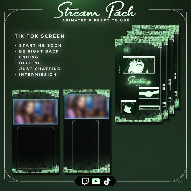 Kawaii Magical Girl Stream Overlay Bundle | Pastel Anime Twitch Pack ...