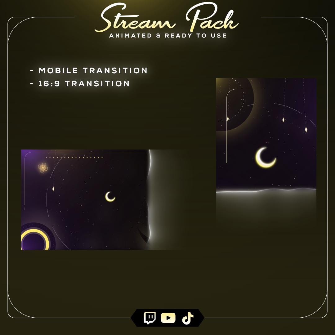 Golden Moon Stream Transition Pack | Animated Scene Transitions ...