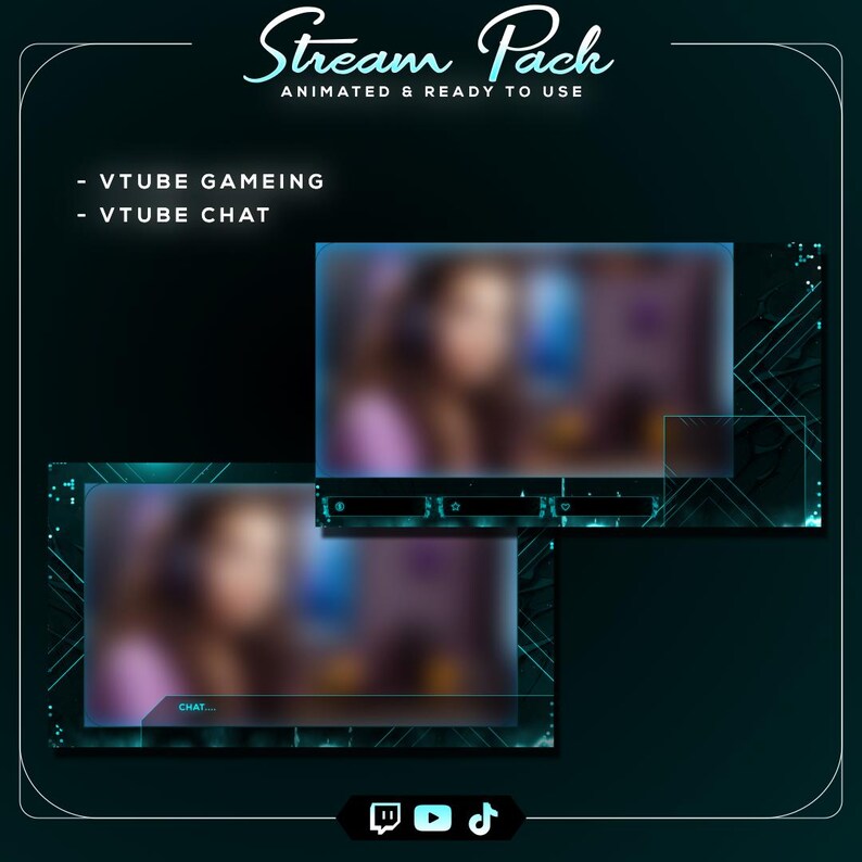 Ice Blue Royal Stream Overlay Pack | Frost Crown Twitch Overlay ...
