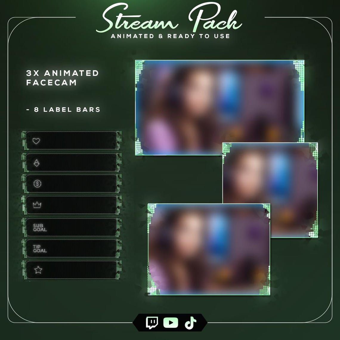 Kawaii Magical Girl Stream Overlay Bundle | Pastel Anime Twitch Pack ...