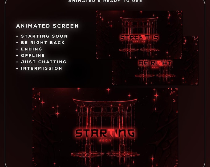8 Twitch Stream Scenes, Animated and Static, Starting Soon, Be Right ...